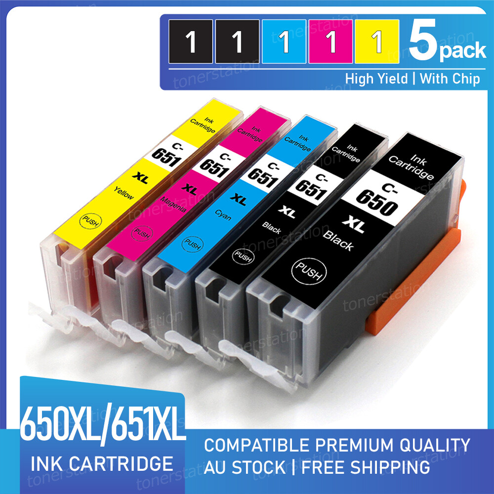5x Ink PGI-650 CLI-651 XL for Canon PIXMA MG5460 MG5660 MG6460 MG6660 ...
