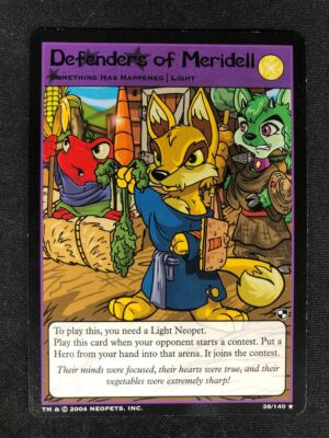 Neopets TCG Defenders of Meridell 38/140 Battle for Meridell Event Non ...
