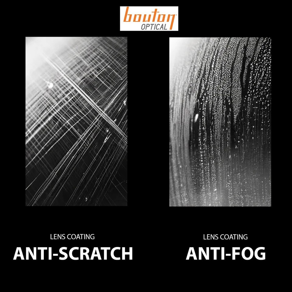 Safety Glasses 12PK, Bouton Radar, Clear Lens, Anti-Scratch / Anti-Fog ...