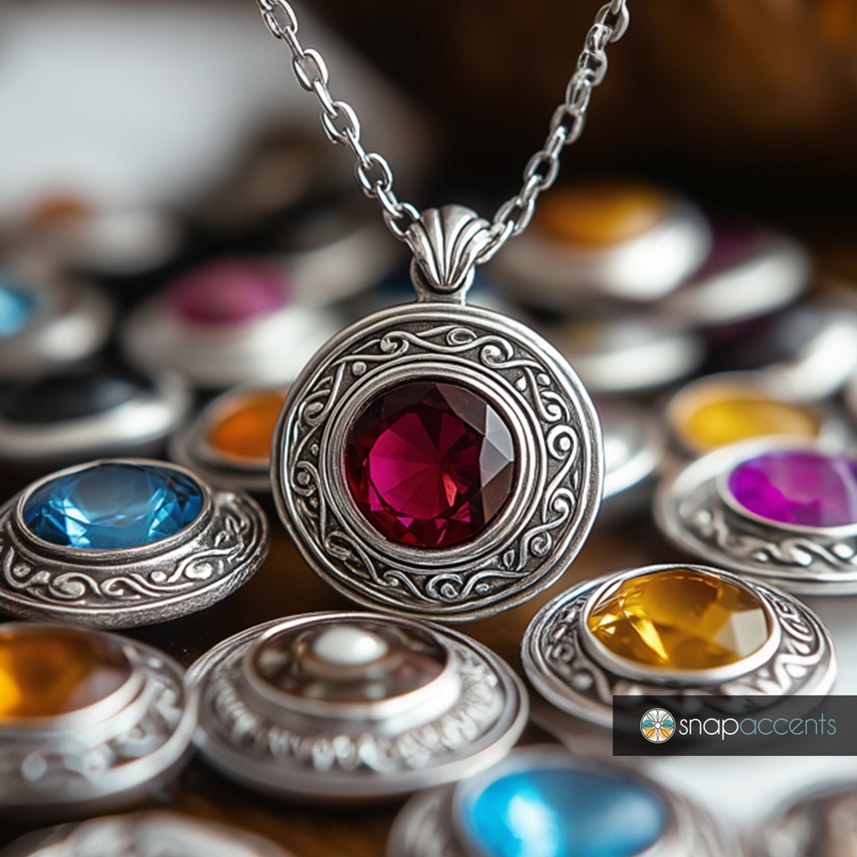 Pearl Snap Jewelry 18MM Ginger Charm White Black Ivory Rhinestone ...