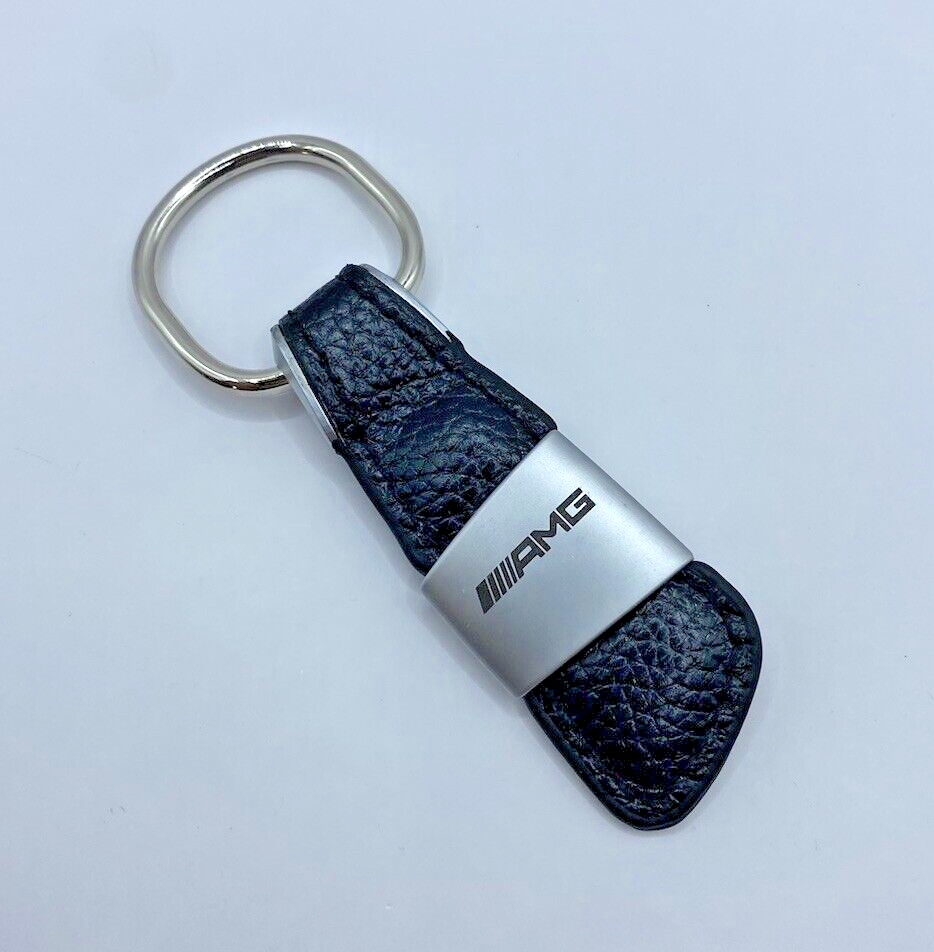 Mercedes AMG Leather Metal Engraved Keyring AMG Key Chain Gift A45 C63 ...