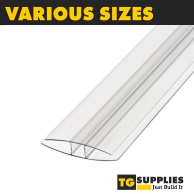 Clear H Section | Joining Strip for Polycarbonate Roofing Sheets 6, 10 ...