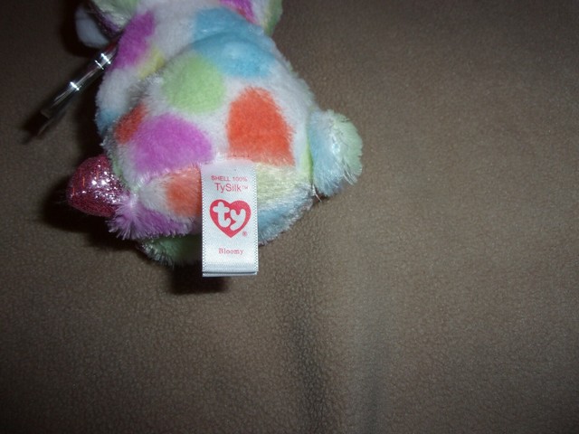 Ty Beanie Boos Bloomy The Bunny Rabbit Birthday April 25 Shell 100 ...