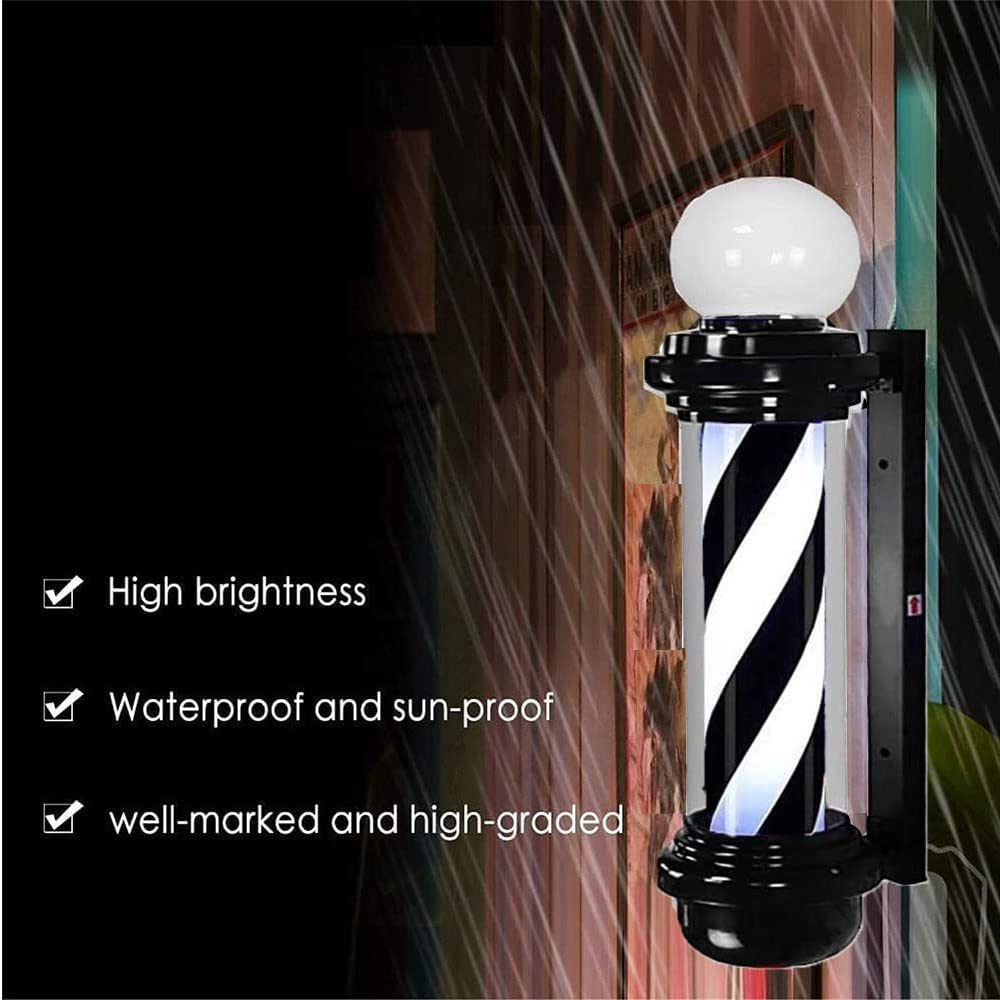 Barber Shop Pole LED Light Wall Lamp Rotating Stripe Sign Lighting ...