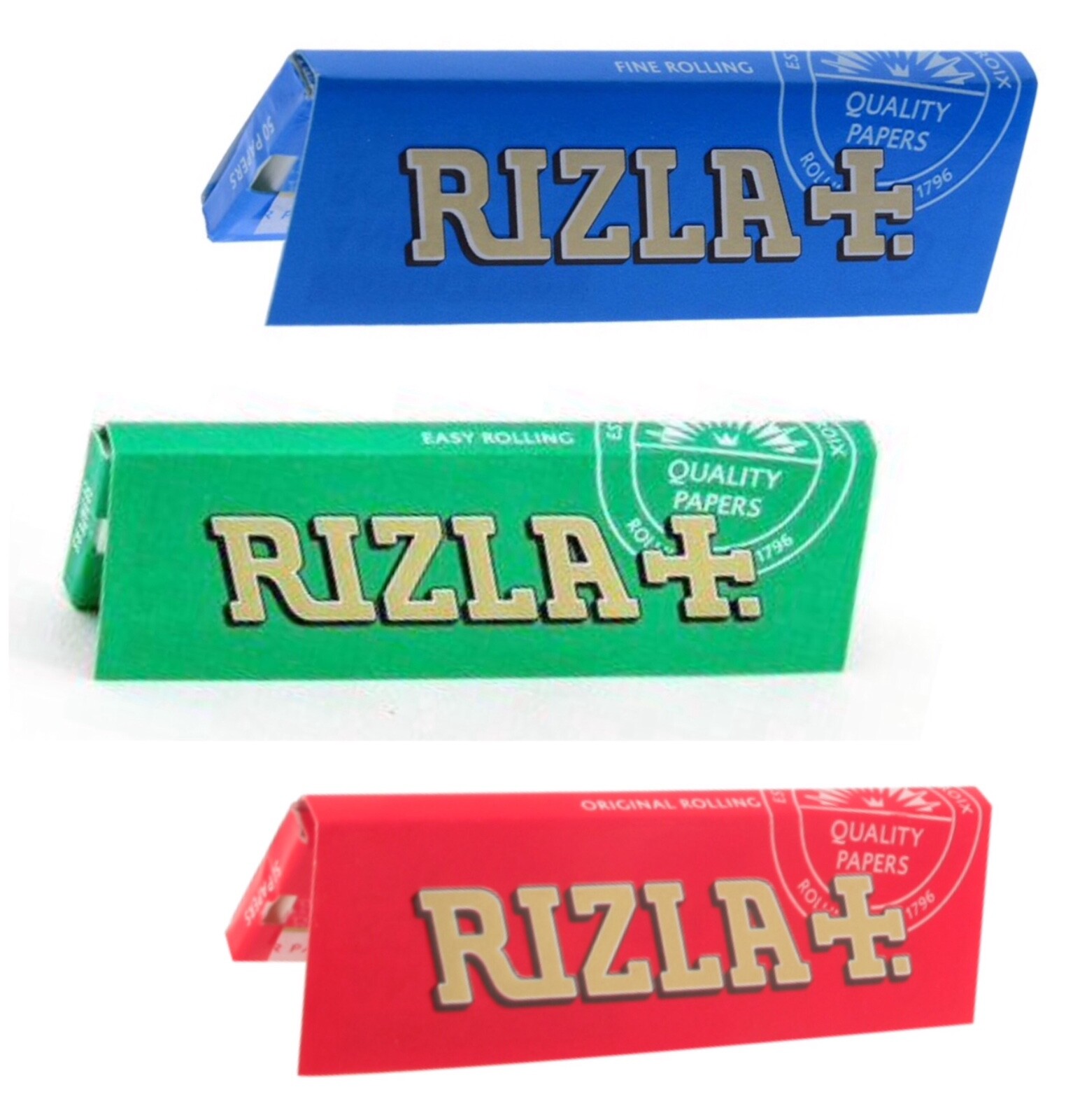 Original Rizla Regular Genuine RED GREEN BLUE Cigarette Rolling Papers ...