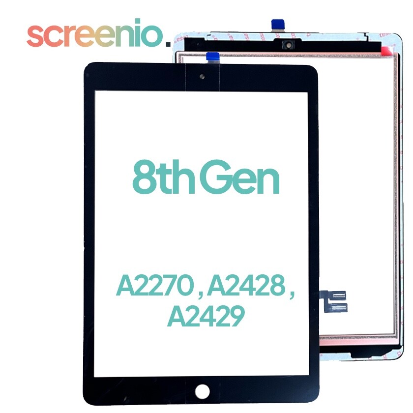 For iPad 8th Gen 2020 10.2” Digitizer A2270 A2428 A2429 Touch Screen ...