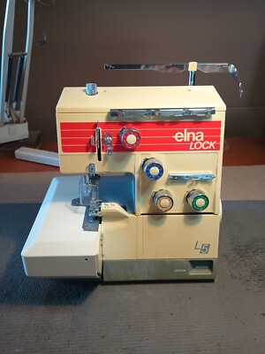 Vintage Elna Lock L5 Serger Sewing Machine PARTS OR REPAIR ONLY Japan ...