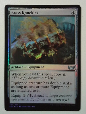 Brass Knuckles *FOIL Uncommon* Magic MtG x1 SNC Streets of New Capenna ...