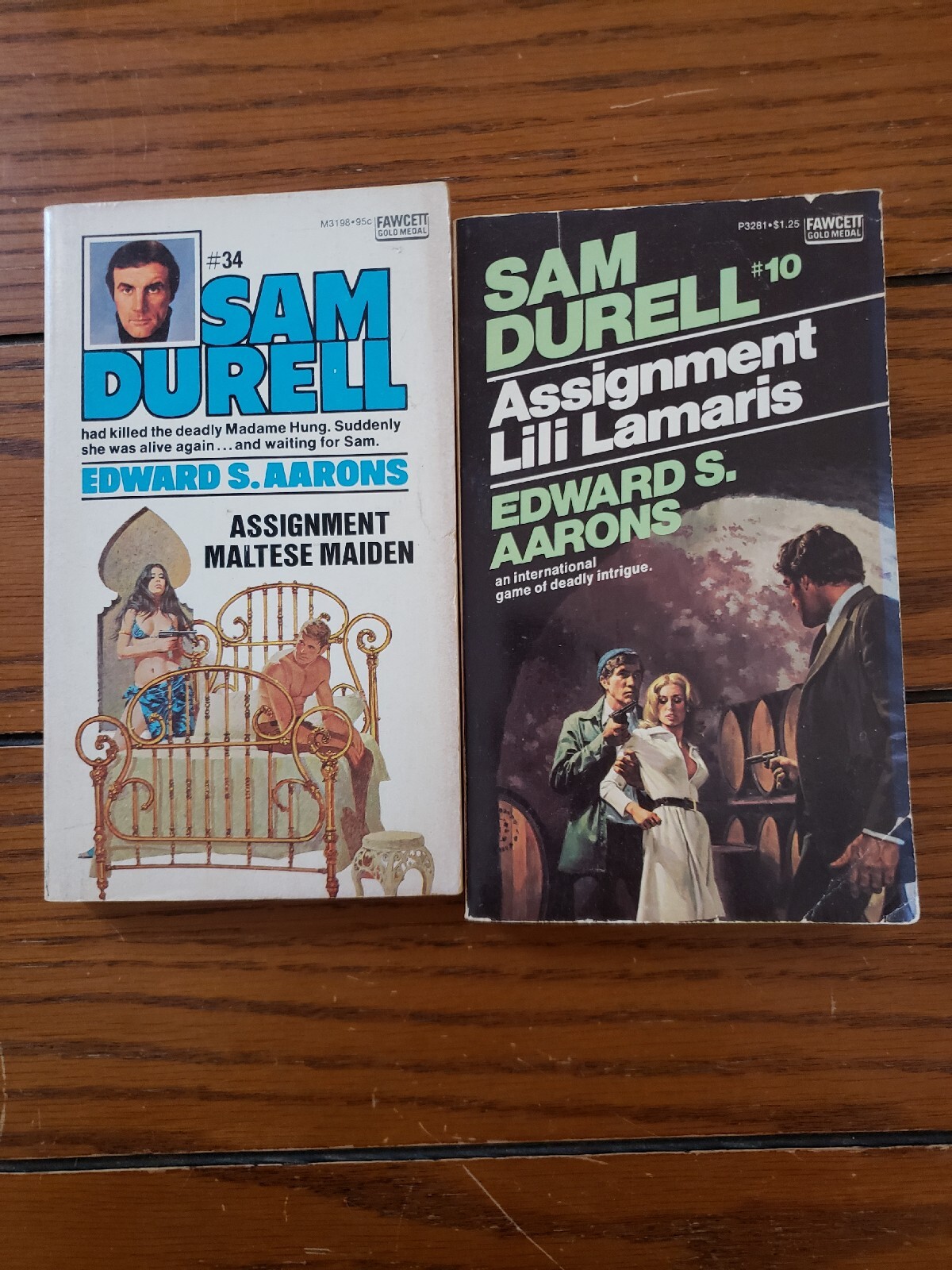 Lot 2 Edward S. Aarons Vintage Mystery Paperback Books Sam Durrell 10 ...