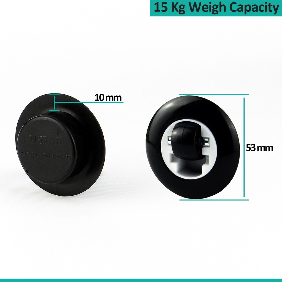 4 Furniture Roller Glide Hidden Invisible Wheel Castor Base Mount ...