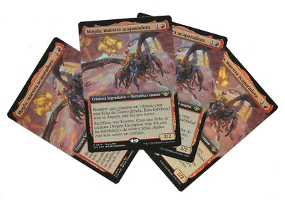 4 MAGDA, THE HOARDMASTER FOIL Promo Extended art Magic MTG Spanish x4 ...