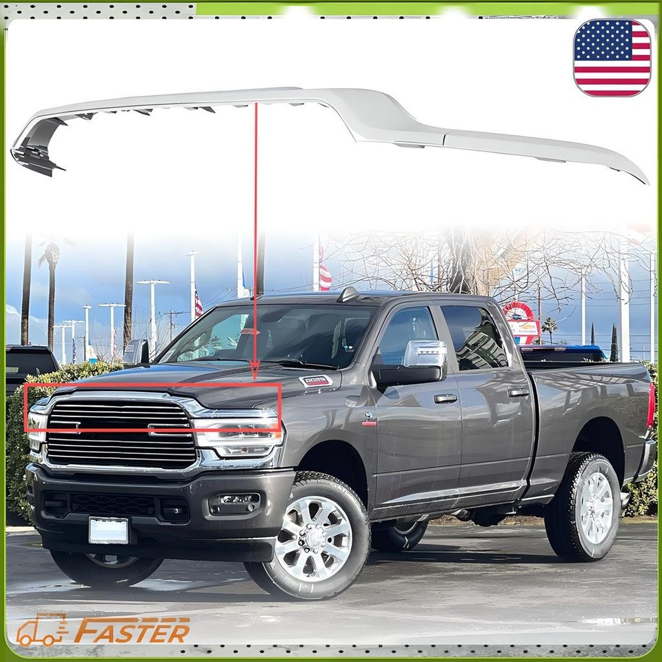 6NB051Z0AE Front Upper Grille Molding Trim Chrome For 2019-24 Ram 2500 ...