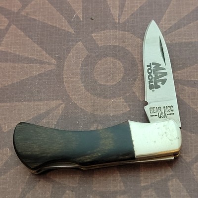 Bear MGC Lockback Knife USA Wood Handles SS Blade Mac Tools 2 1/4 ...