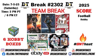 HOUSTON TEXANS 2025 Panini NFL Score Football Hobby 6 BOX Break #2302 ...