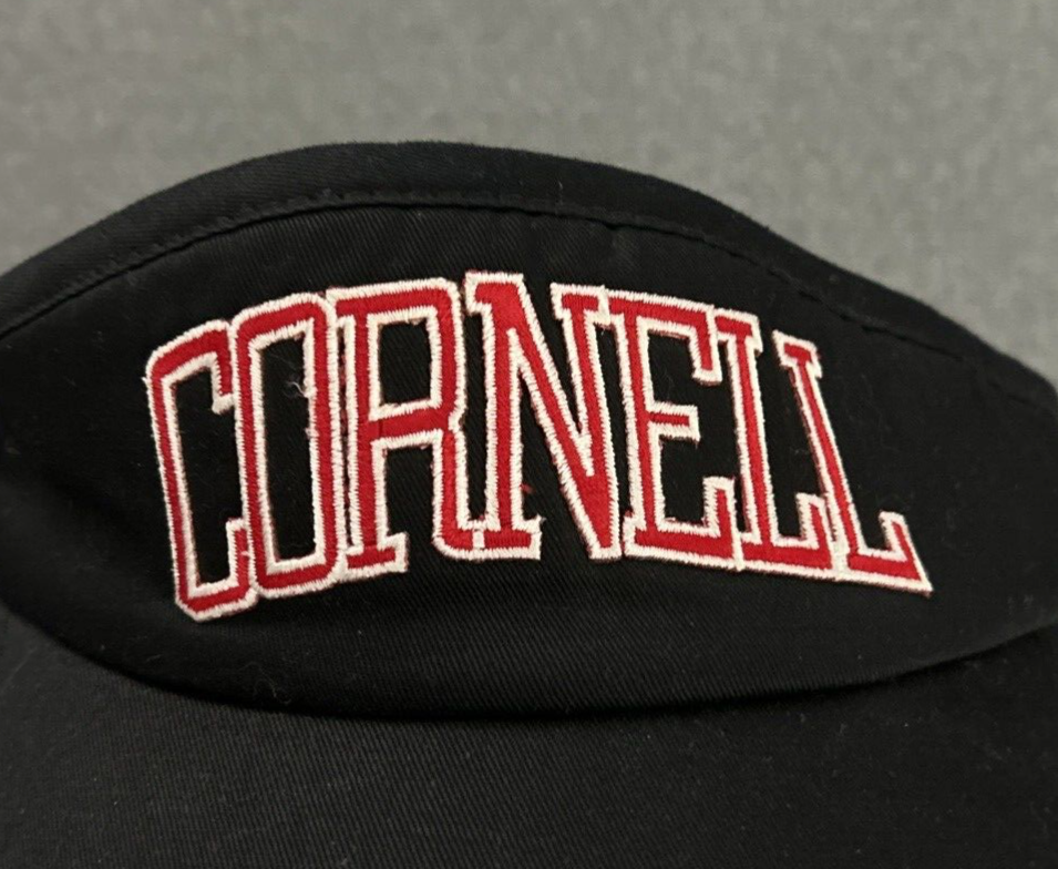 Vintage Cornell University Visor Hat Adjustable Blue Sewn Letters New ...