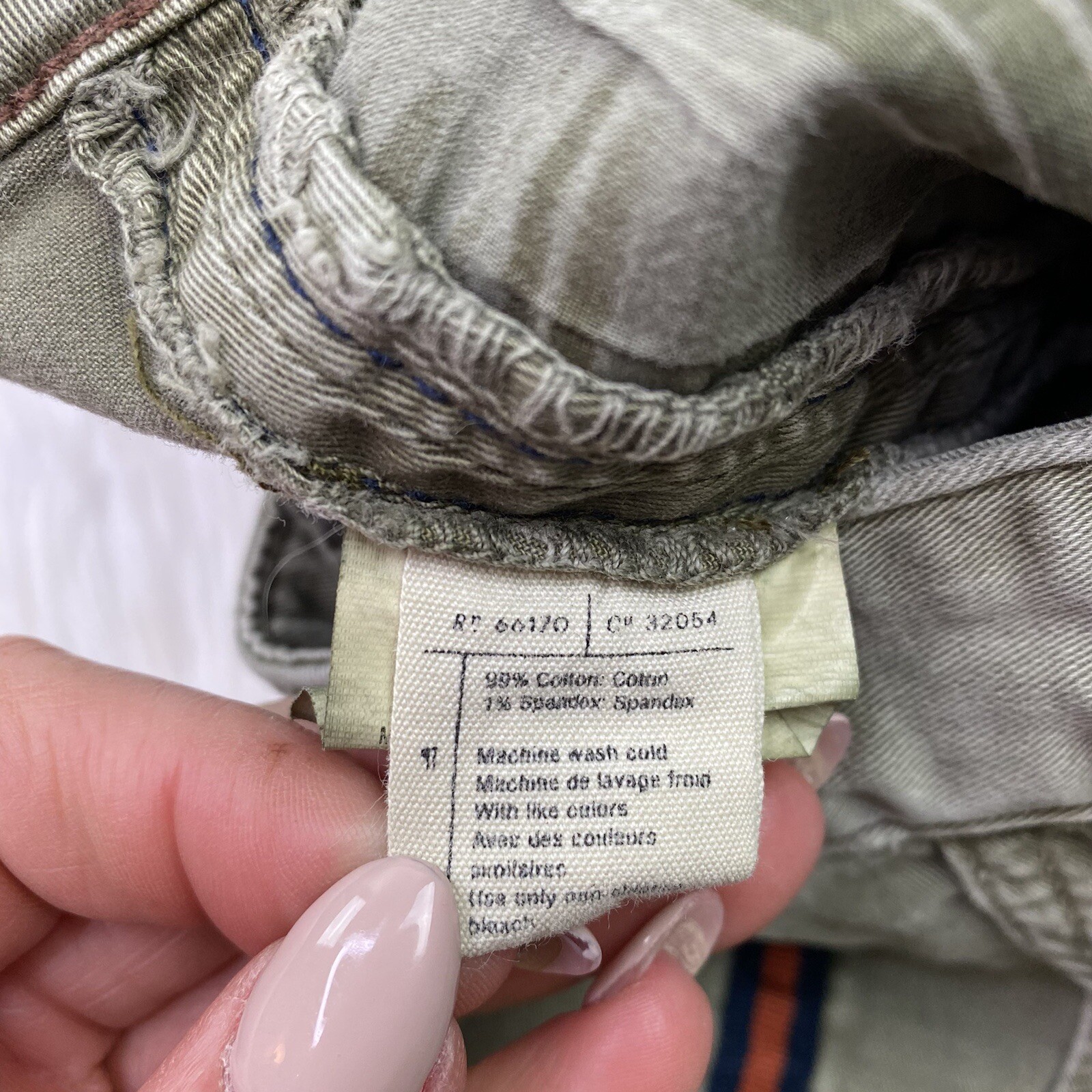 Anthropologie Women's Relaxed Stripe Chino Pants Size 26 Green Casual ...