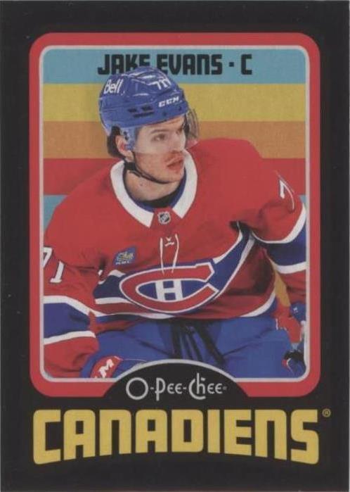2024-25 O-Pee-Chee - Jake Evans #242 Retro Black Border /100 for sale ...