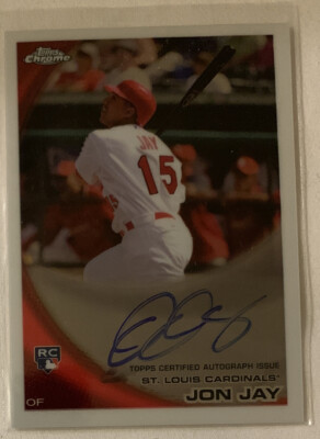 JON JAY 2010 Topps Chrome Rookie Autographs Auto #178 St. Louis ...