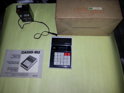 VINTAGE CASIO - 8U VINTAGE ANNI 70 OLD CALCULATOR PERFECT CONDICTION ...