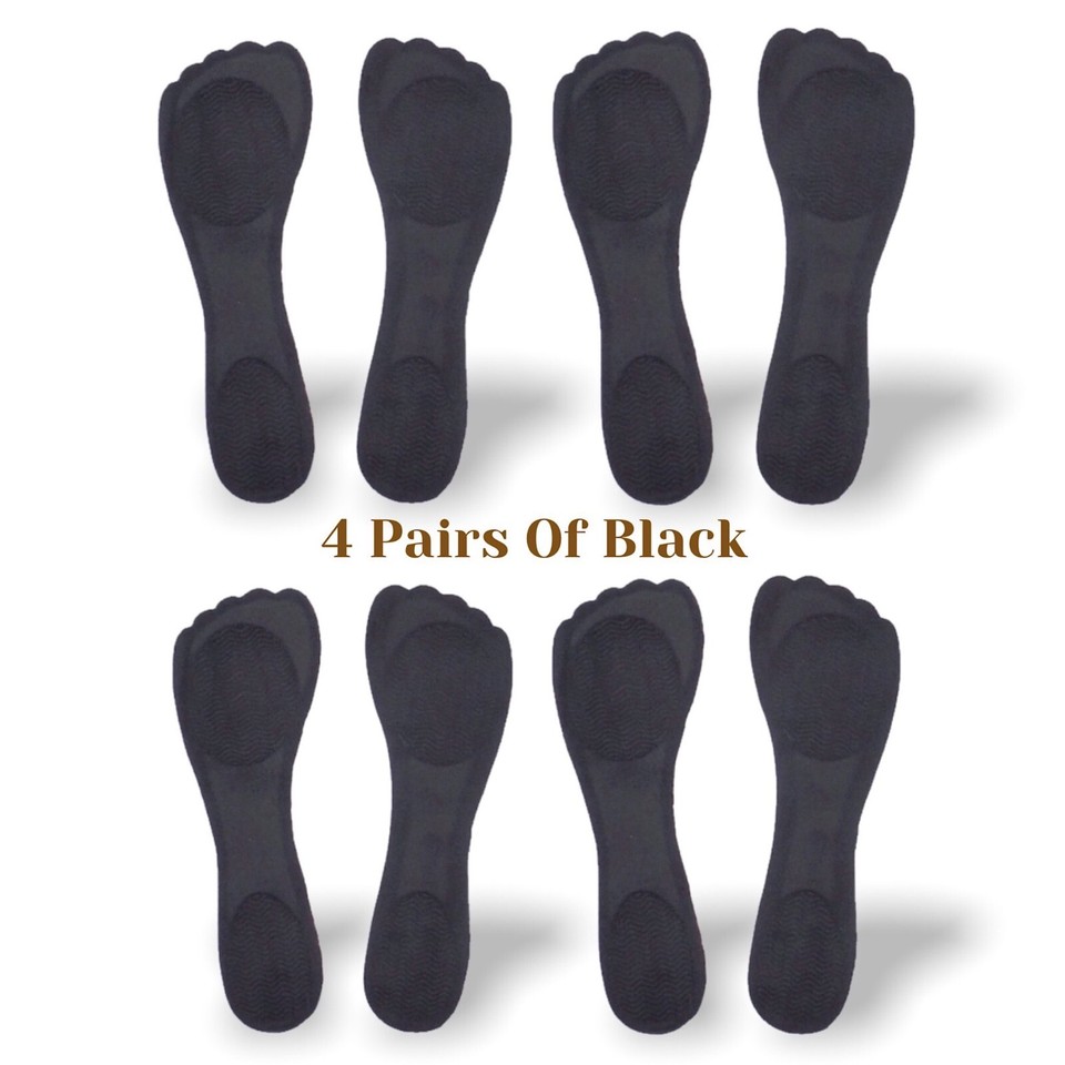 Silicone Gel Self-Adhesive Slim Inserts Insole Liners 2,3,4 Pairs For ...