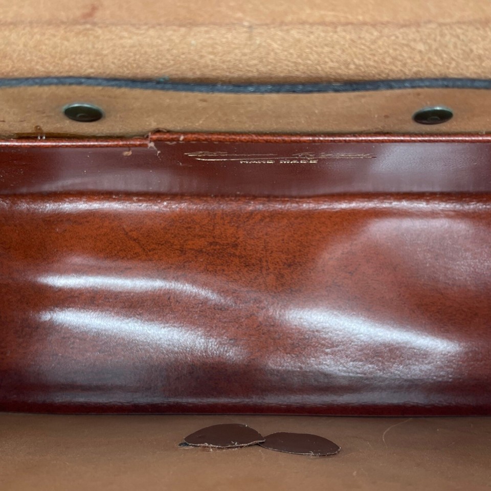 Vintage 40s 50s ETIENNE AIGNER Handmade Leather Box Bag Satchel Top ...