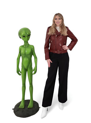 Alien Statue Green Life Size Alien Statue 4.5FT - Indoor Outdoor | eBay