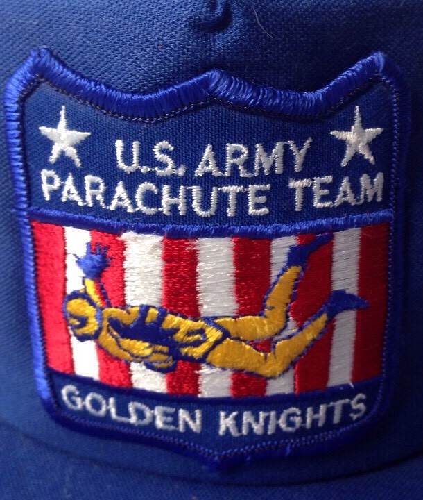 1970s 1980s U.S. ARMY PARACHUTE TEAM GOLDEN KNIGHTS BASEBALL CAP ...