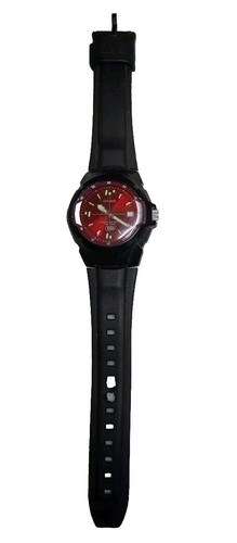 Casio Mens MW-600 HD Watch Red Black 2719 Water Resistant Band Damage ...