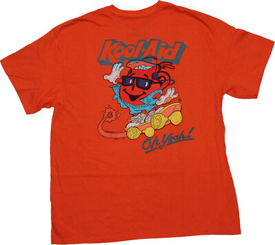 Kool-Aid New Adult T-Shirt - Man on Skateboard Oh Yeah! | eBay