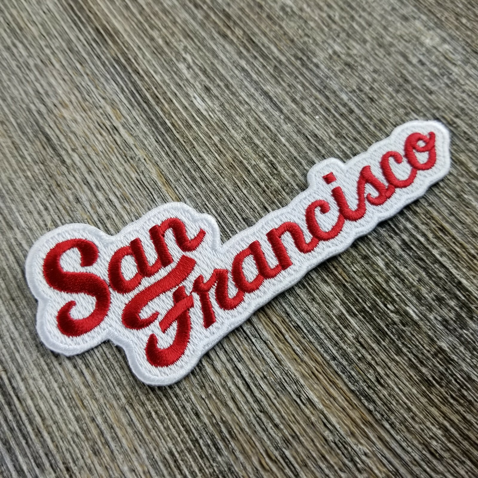 San Francisco Patch Script Cursive Font California Souvenir Iron On ...