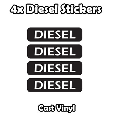4x Diesel Fuel Sticker Vinyl Decals - Cast Vinyl | eBay UK