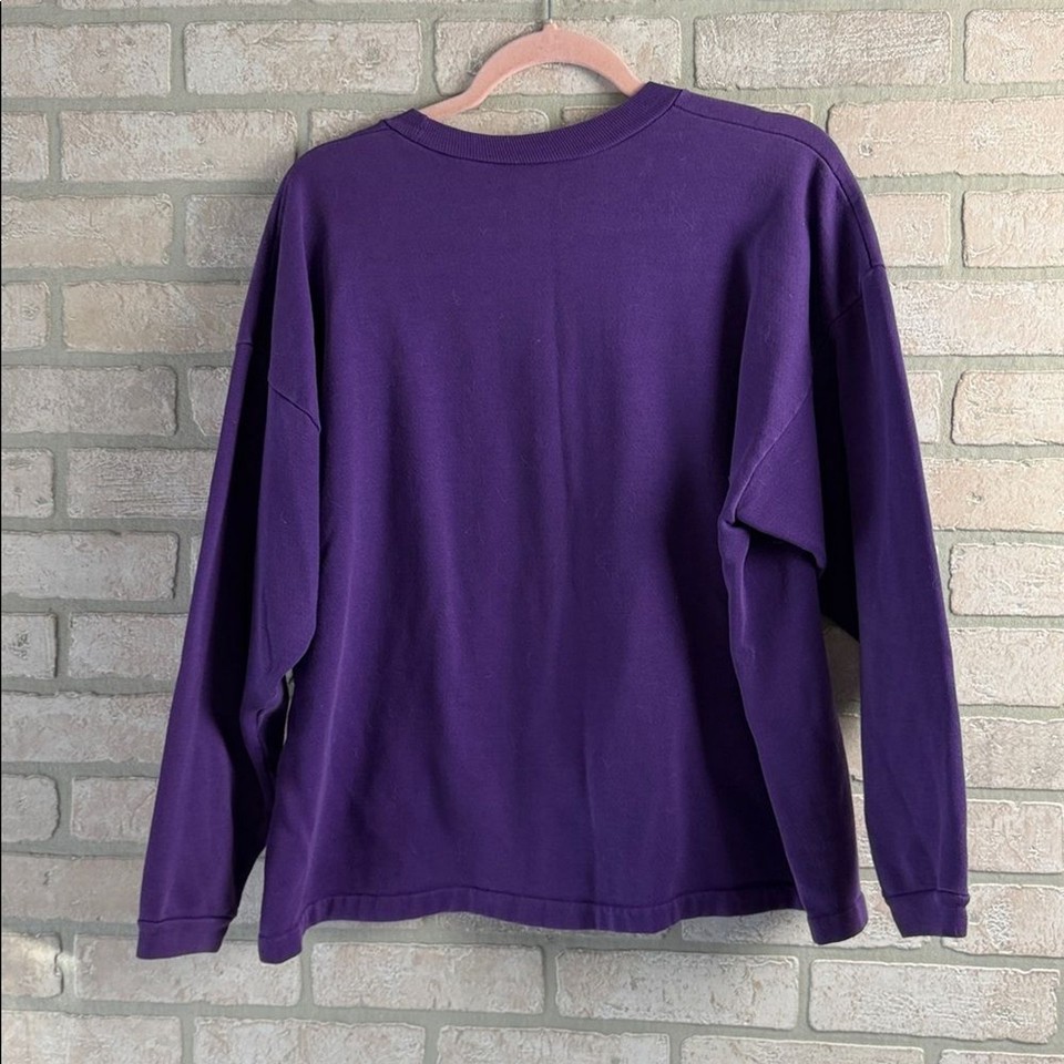 Guess Vintage 1989 Multicolor Logo Purple Sweatshirt M/L | eBay