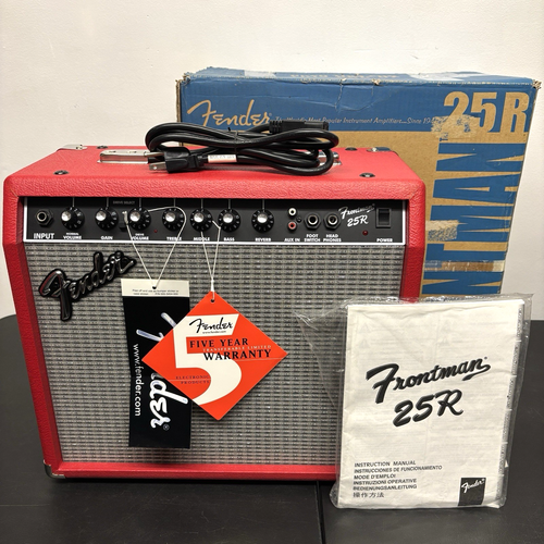 Fender Frontman 25R Guitar Amplifier TEXAS RED 1x10 Combo Amp 25 Watts ...