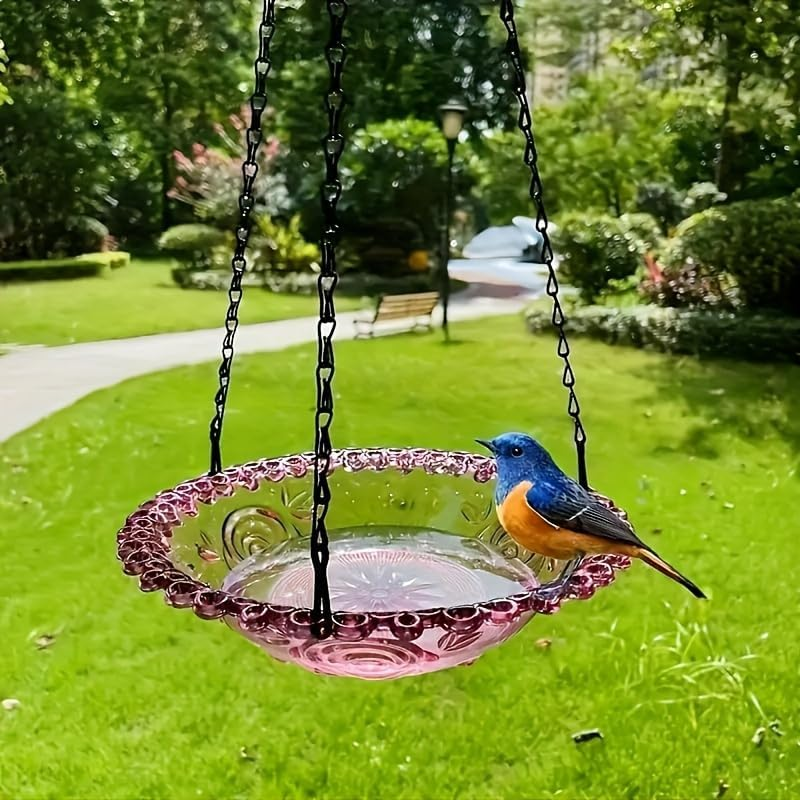 2Pcs Hanging Bird Feeder, Hanging Seed Tray,Bird Bath - Bird Feeder for ...