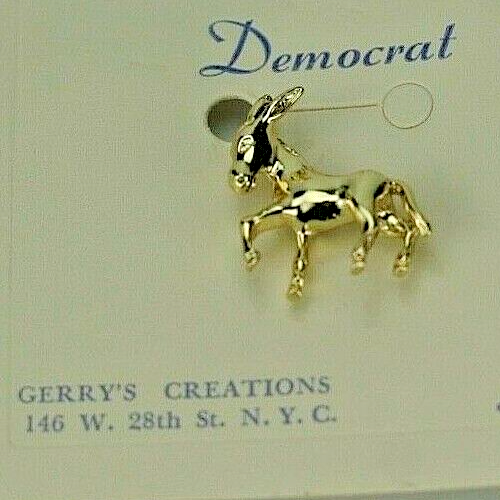 Democrat Donkey Political Gold Tie Tack Lapel Pin Gerry's Creations | eBay