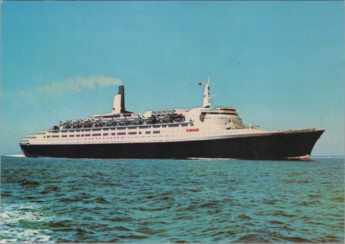 RMS "Queen Elizabeth 2" Passenger Ship Chrome Vintage Postcard | eBay
