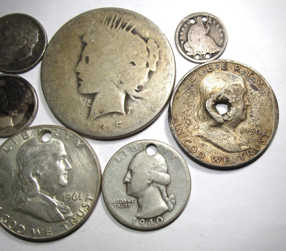 Mutilated Silver Coin Reject Cull Lot CL7 | eBay