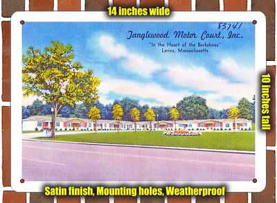 Metal Sign - Massachusetts Postcard - Tanglewood Motor Court, Inc., | eBay