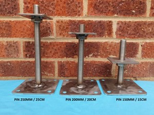 STAINLESS STEEL HEAVY DUTY ELEVATED ADJUSTABLE BOLT DOWN POST FITTING ...