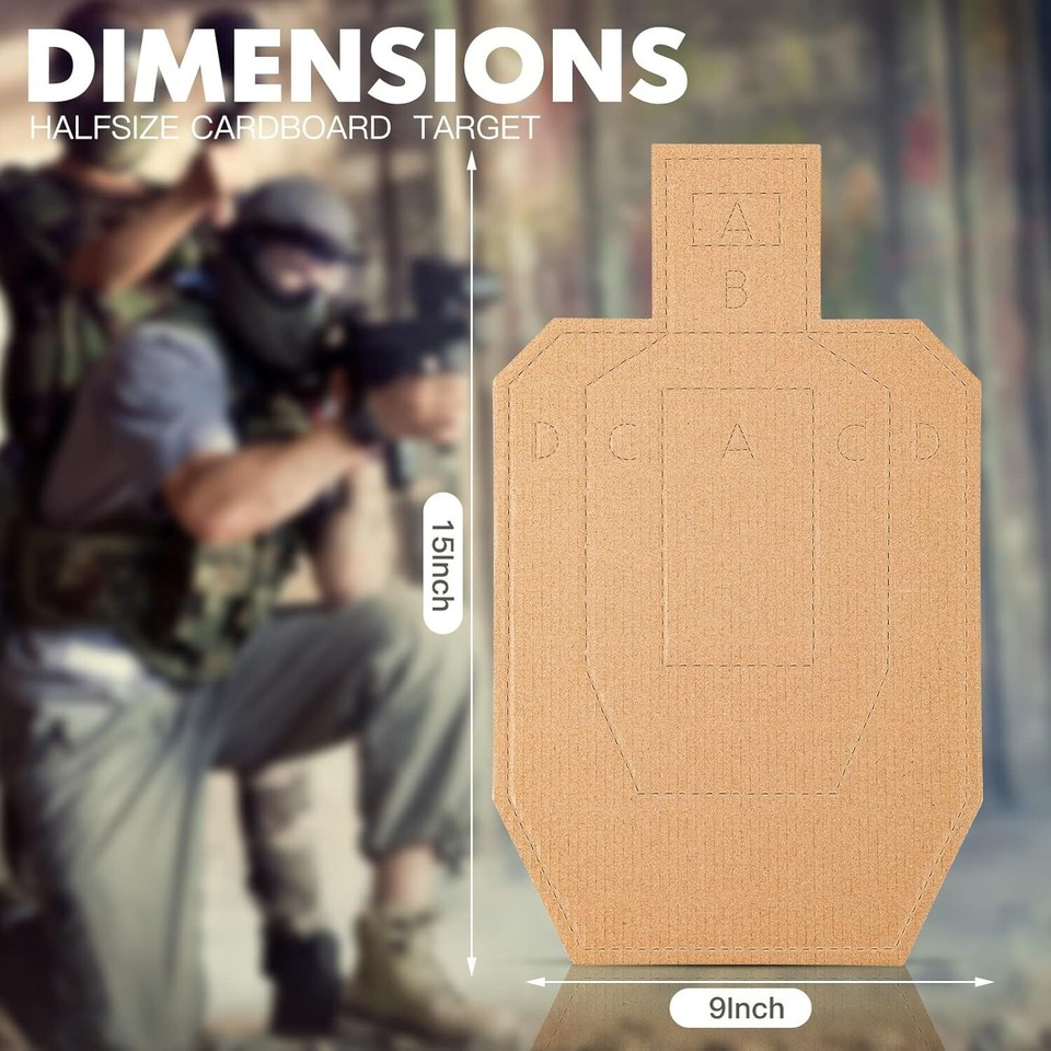 100 Pcs USPSA/IPSC/IDPA Shooting Cardboard Targets for Shooting ...