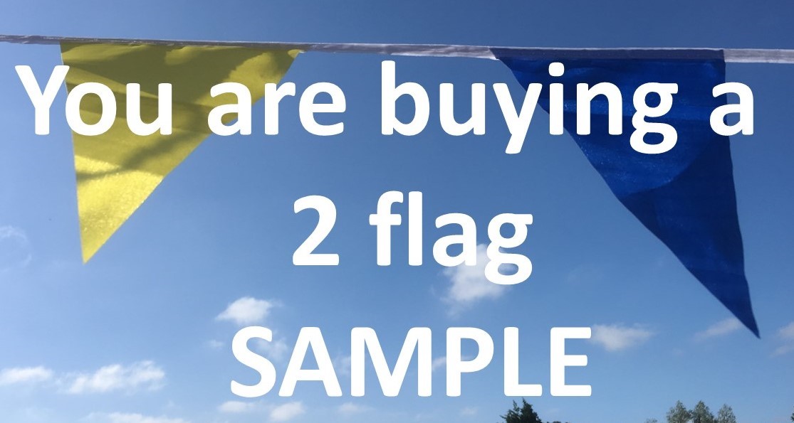 SALE BARGAIN Cheerful multi-coloured 20 flag fabric bunting with Free ...