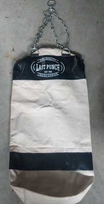 LAST PUNCH Pro Quality Heavy Duty Canvas Punching Bag with Hanging ...