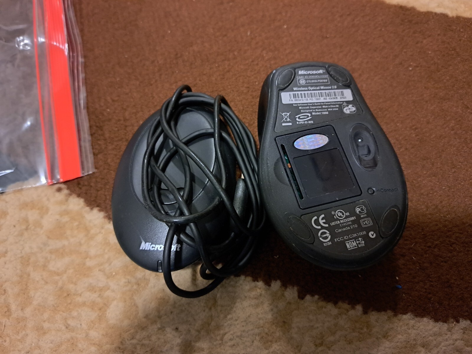 Microsoft Wireless Optical Mouse 2.0 Model 1008 With USB Receiver | eBay