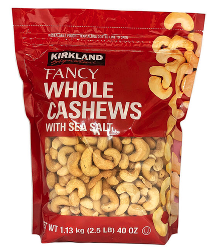 Whole Fancy Cashew Nuts With Sea Salt, Kirkland Signature 1.13kg ...
