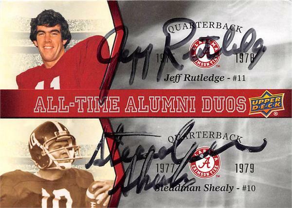 Jeff Rutledge Steadman Shealy autographed football card 2012 Upper Deck ...