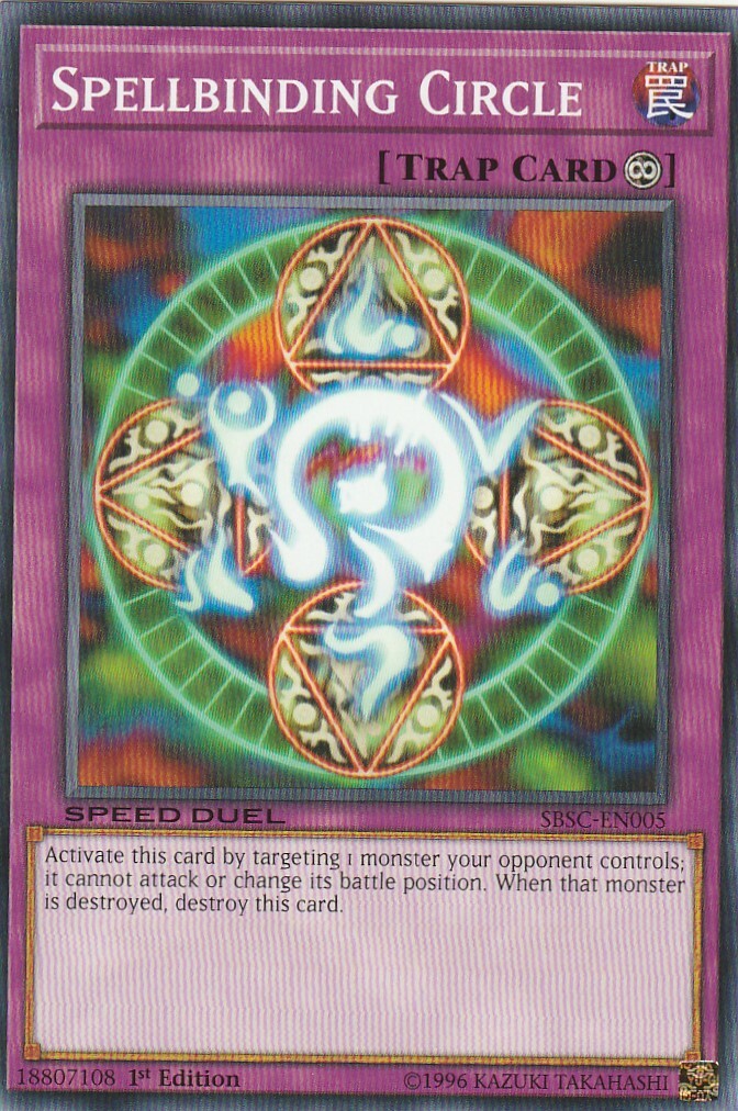 YUGIOH CARD 1 X SPELLBINDING CIRCLE SBSC-EN005 1ST EDITION | eBay