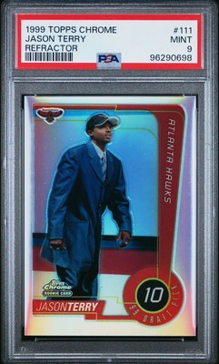 1999-00 Topps Chrome Refractor #111 Jason Terry Rookie RC Hawks - PSA 9 ...