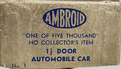 HO AMBROID #1 First Series Automobile Boxcar Freight Car KIT | eBay