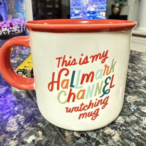 Hallmark Channel Binge Watching Mug Red Interior & Handle Funny Coffee ...