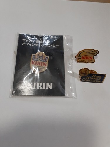 KIRIN Japan Soccer Badge Set of 3 Pins Used/Unopened Collectible 88q | eBay
